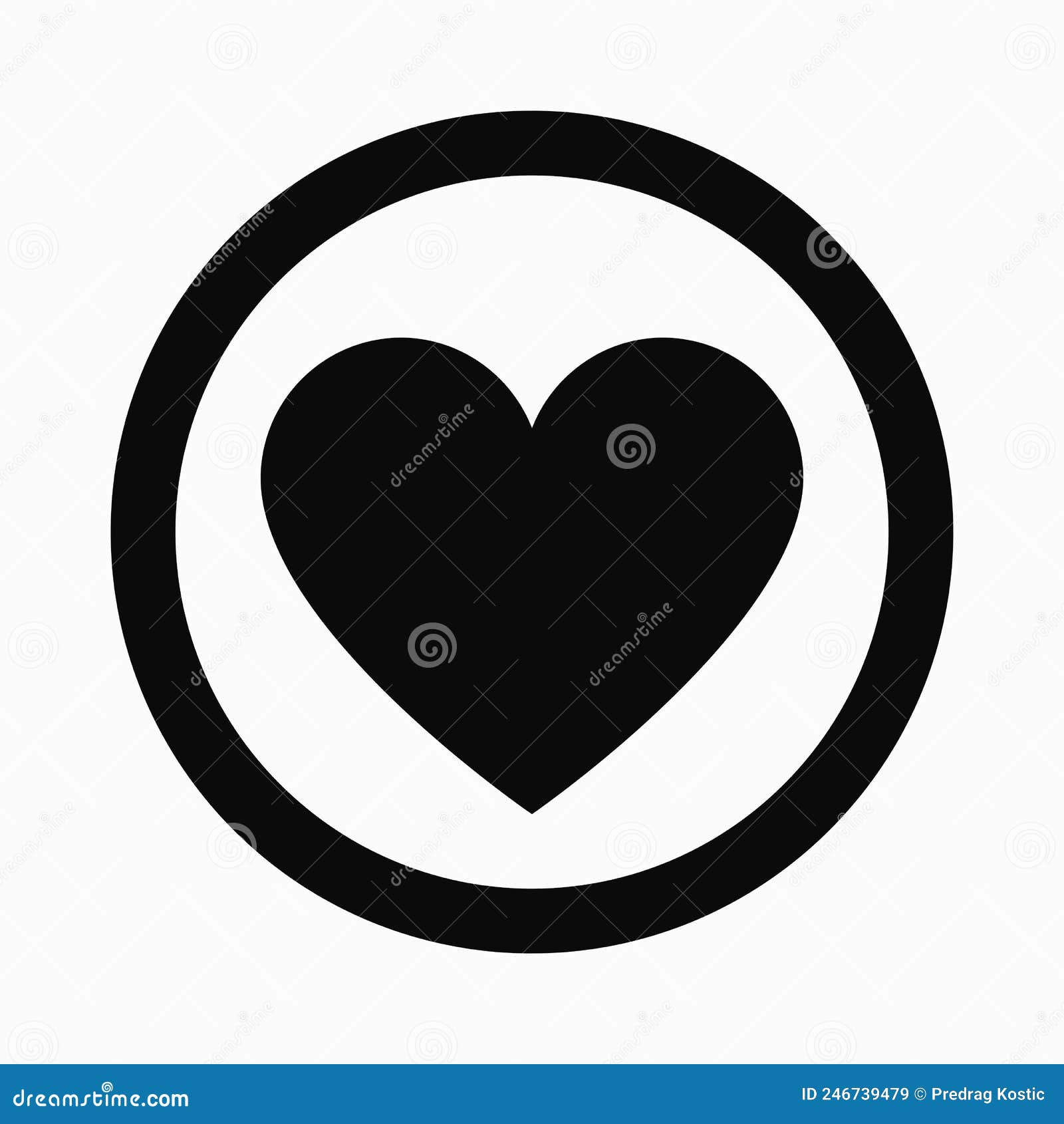Black heart icon stock illustration. Illustration of brand - 246739479