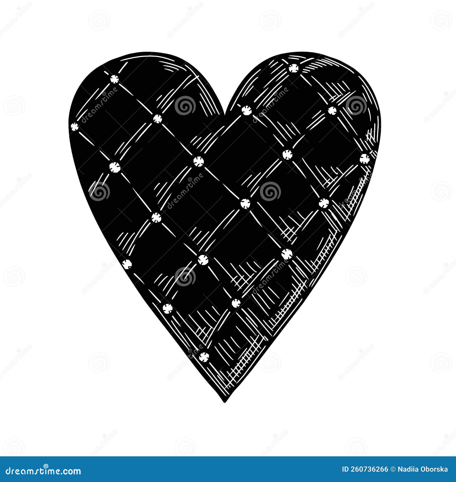 Black Heart Isolated on a White Background. Symbol Stock Illustration ...