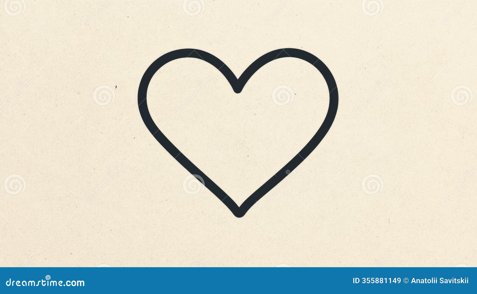 Simple Heart Outline Illustration on a Neutral Background Perfect for ...