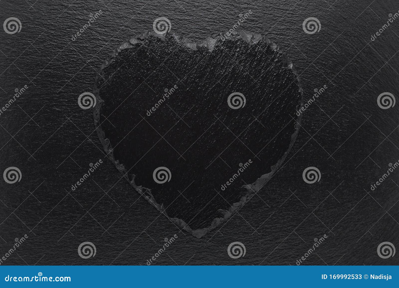 Black Heart Slate Plate on Black Background Stock Image - Image of ...