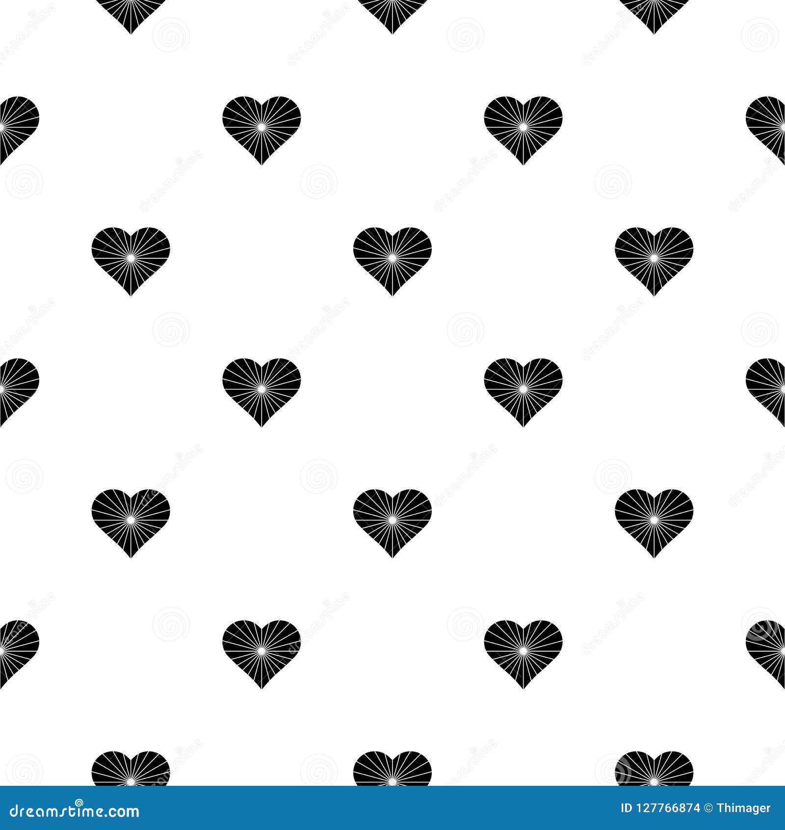 Black Hearts Symbol Pattern on White Background. Stock Illustration ...