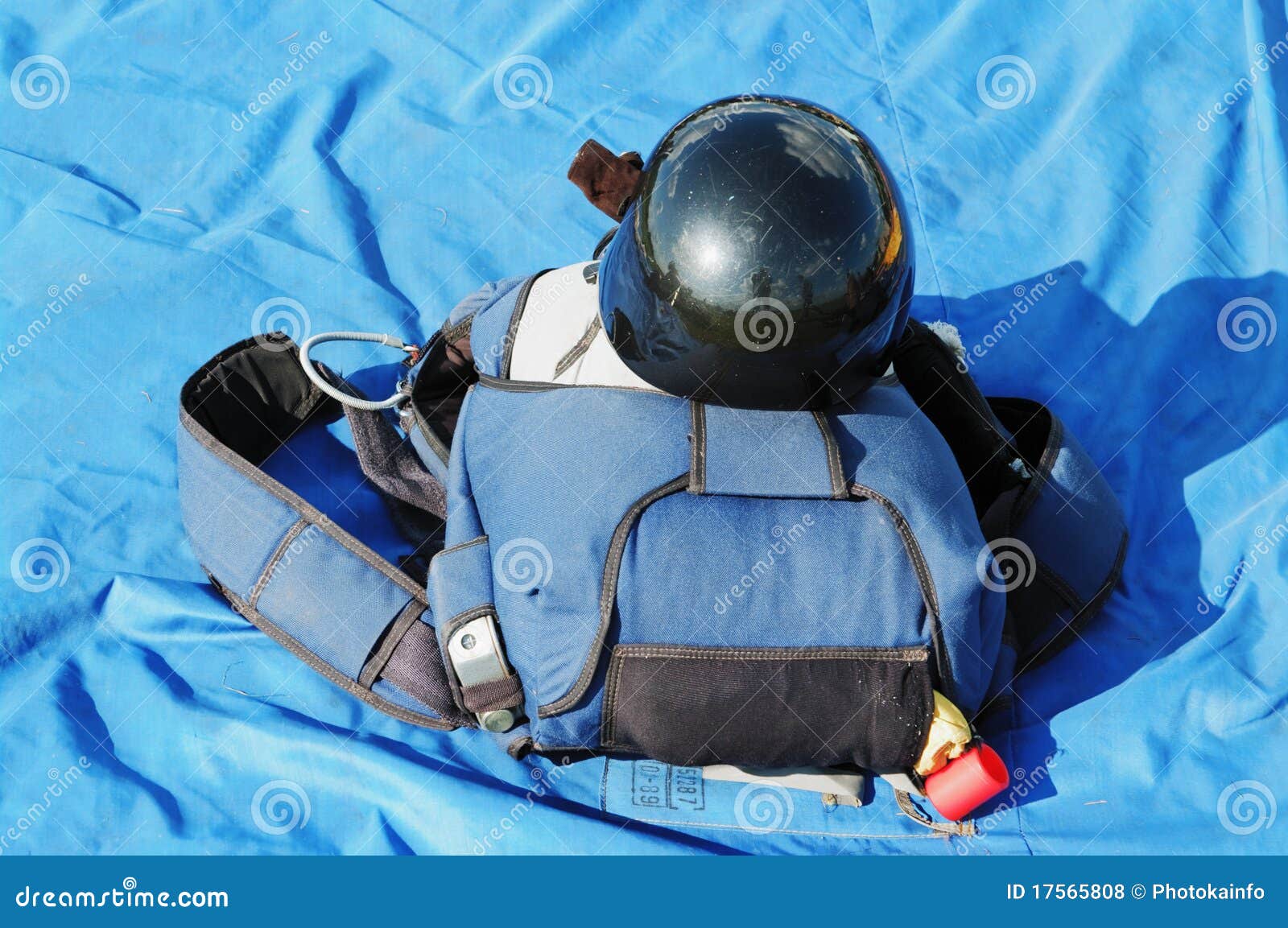 Parachute Helmet With An Installed DSLR Camera In The Hands Of A ...