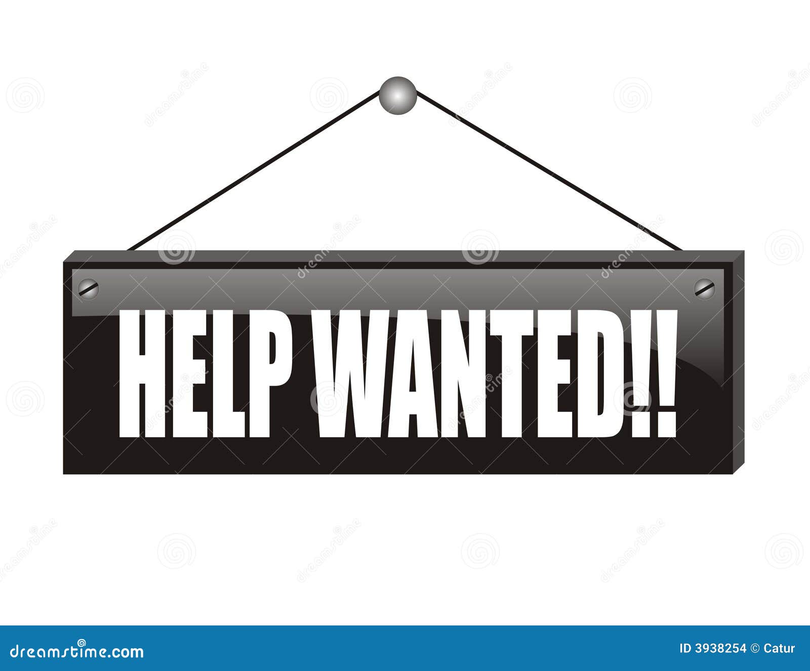 Black help wanted stock vector. Illustration of white - 3938254