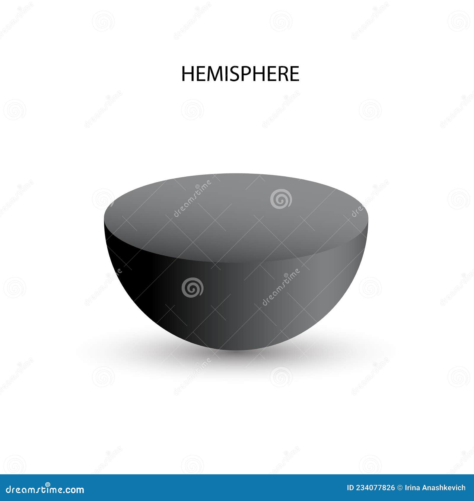Black Hemisphere with Gradients and Shadow for Game, Icon, Package ...