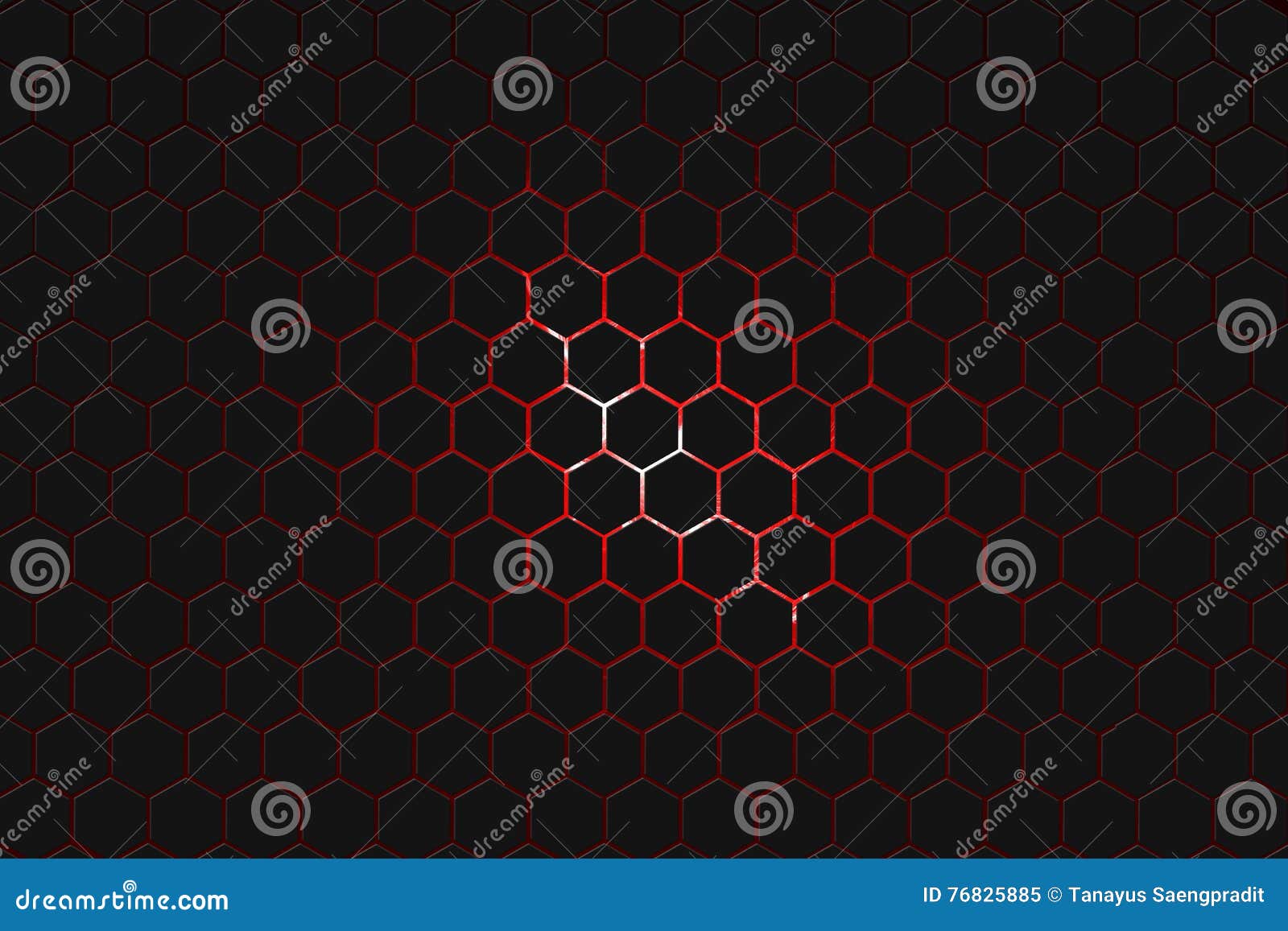 Black hexagon background stock illustration. Illustration of glow ...