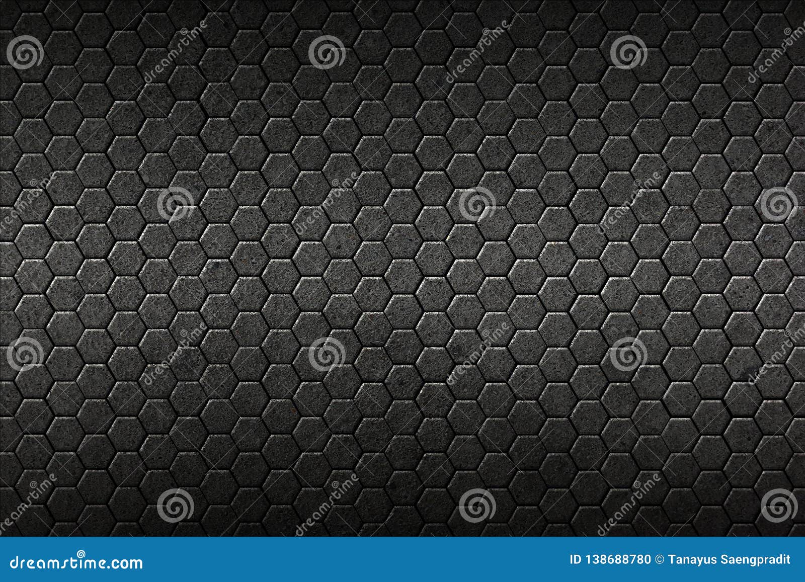 Black Hexagon Background and Texture Stock Illustration - Illustration ...