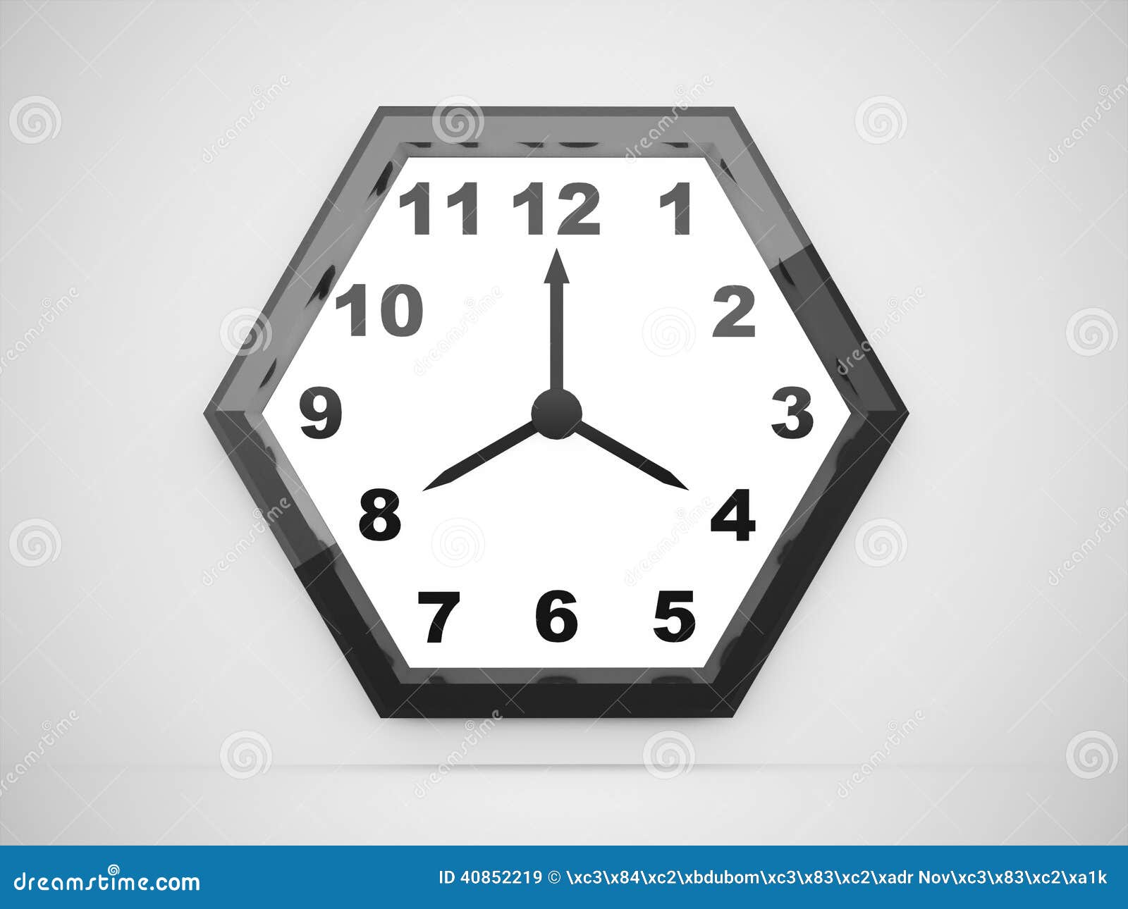 Black Hexagonal Watch Concept Stock Illustration - Illustration of ...