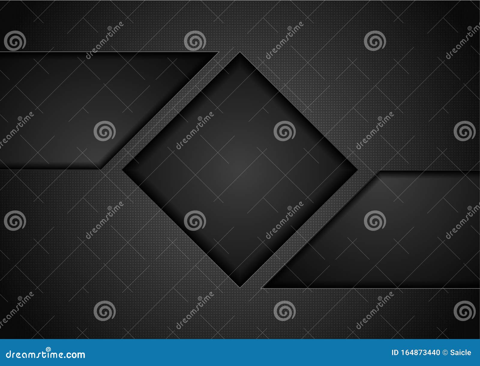 Black Hi-tech Concept Abstract Background with Square Stock Vector ...