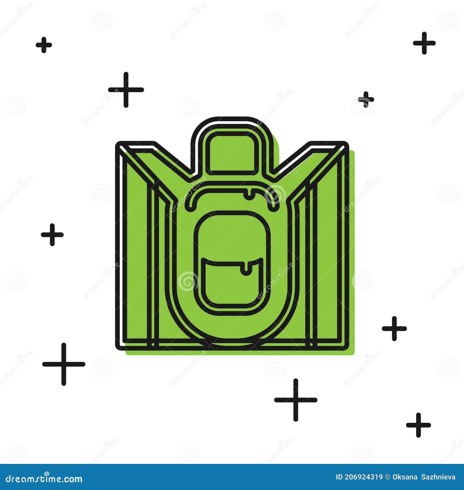 Black Hiking Backpack Icon Isolated on White Background. Camping and ...