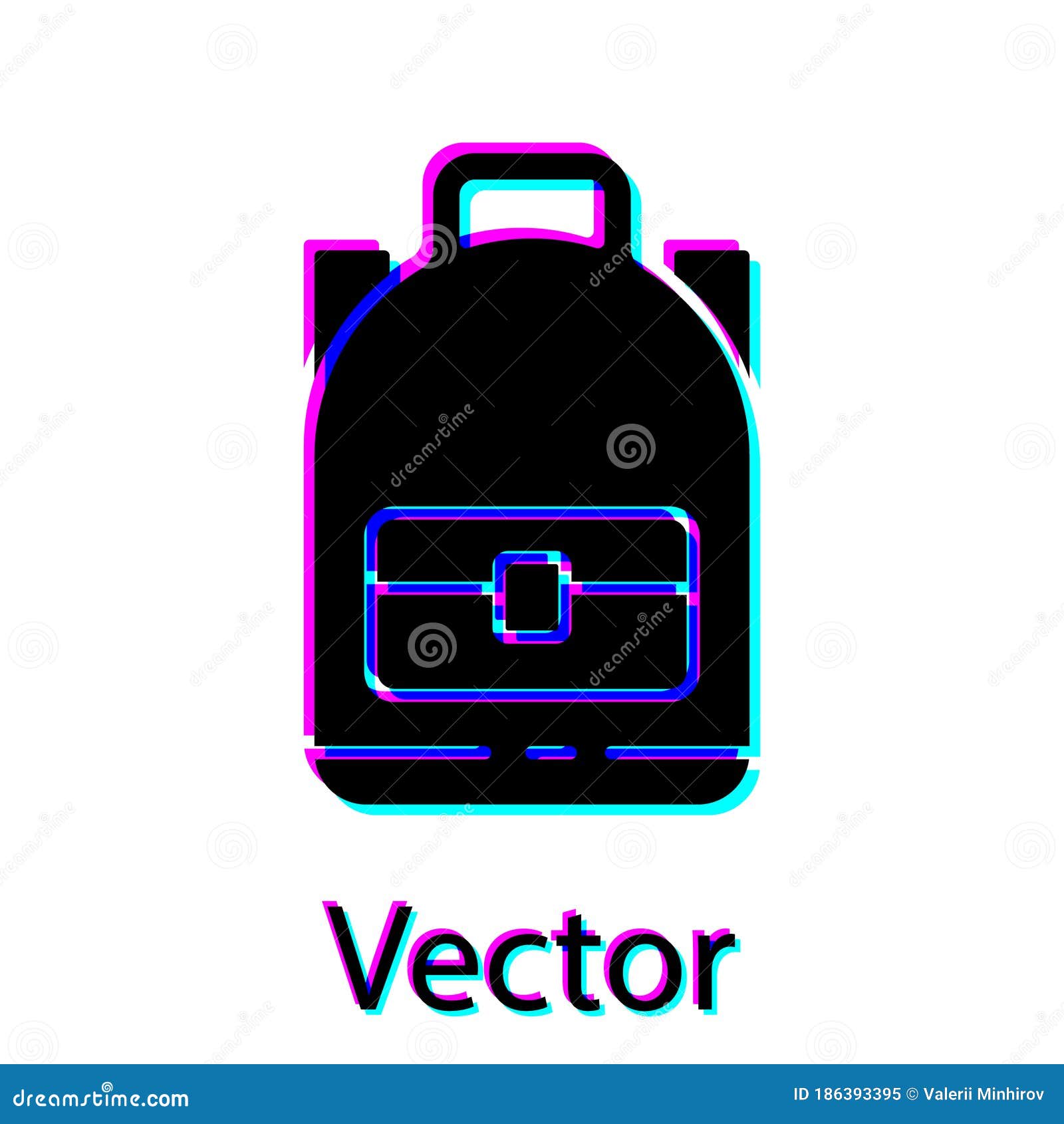 Black Hiking Backpack Icon Isolated on White Background. Camping and ...