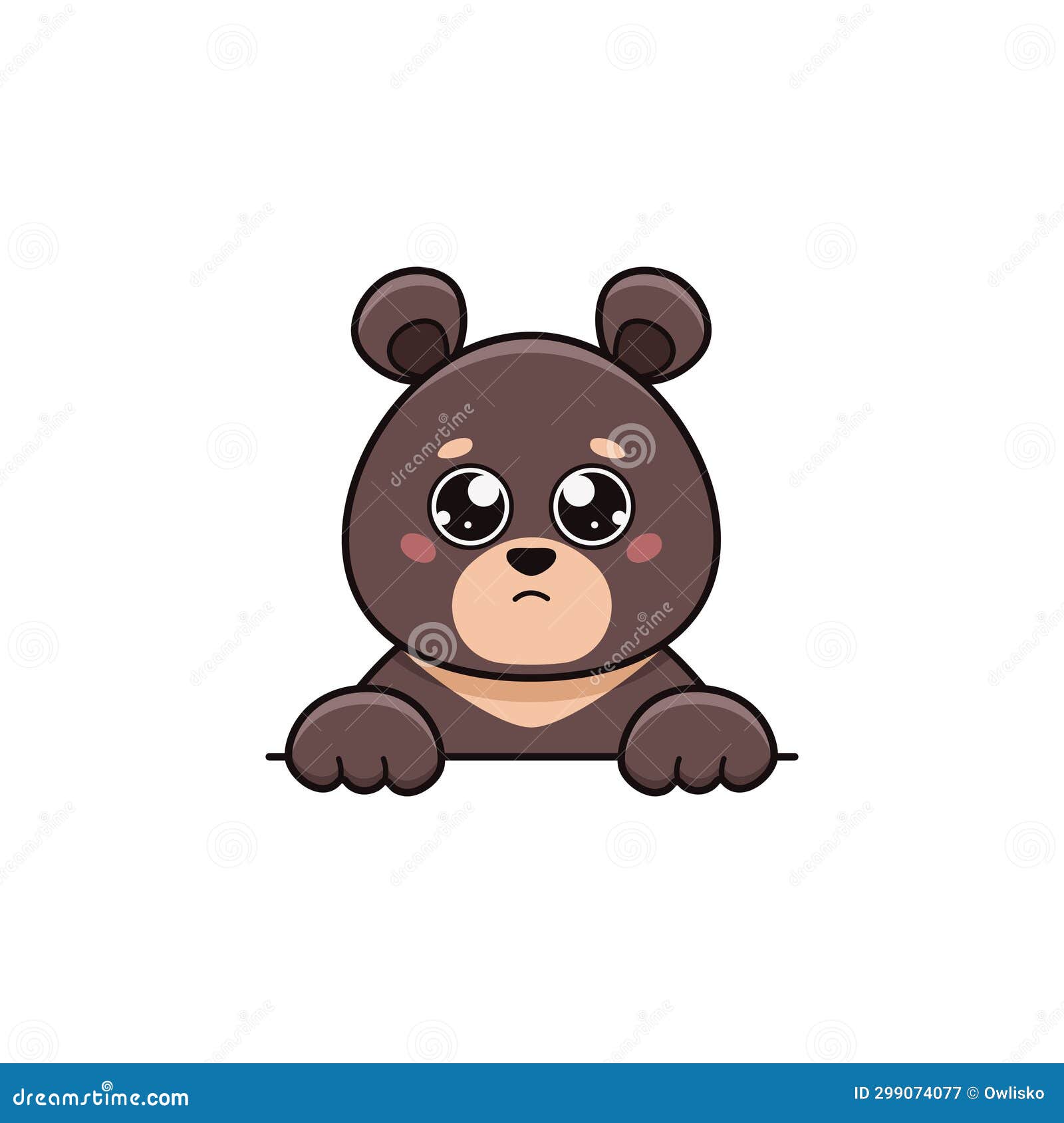 Black Himalayan Bear with Pleading Look Stock Illustration ...
