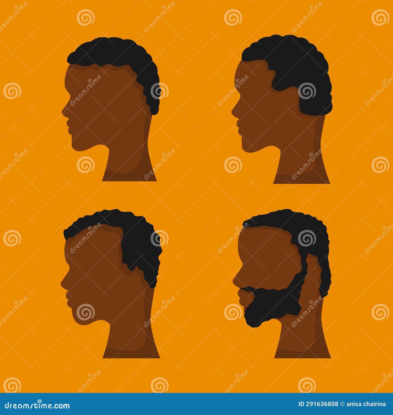 Black History Month Silhouette Element Vector Design Stock Vector ...