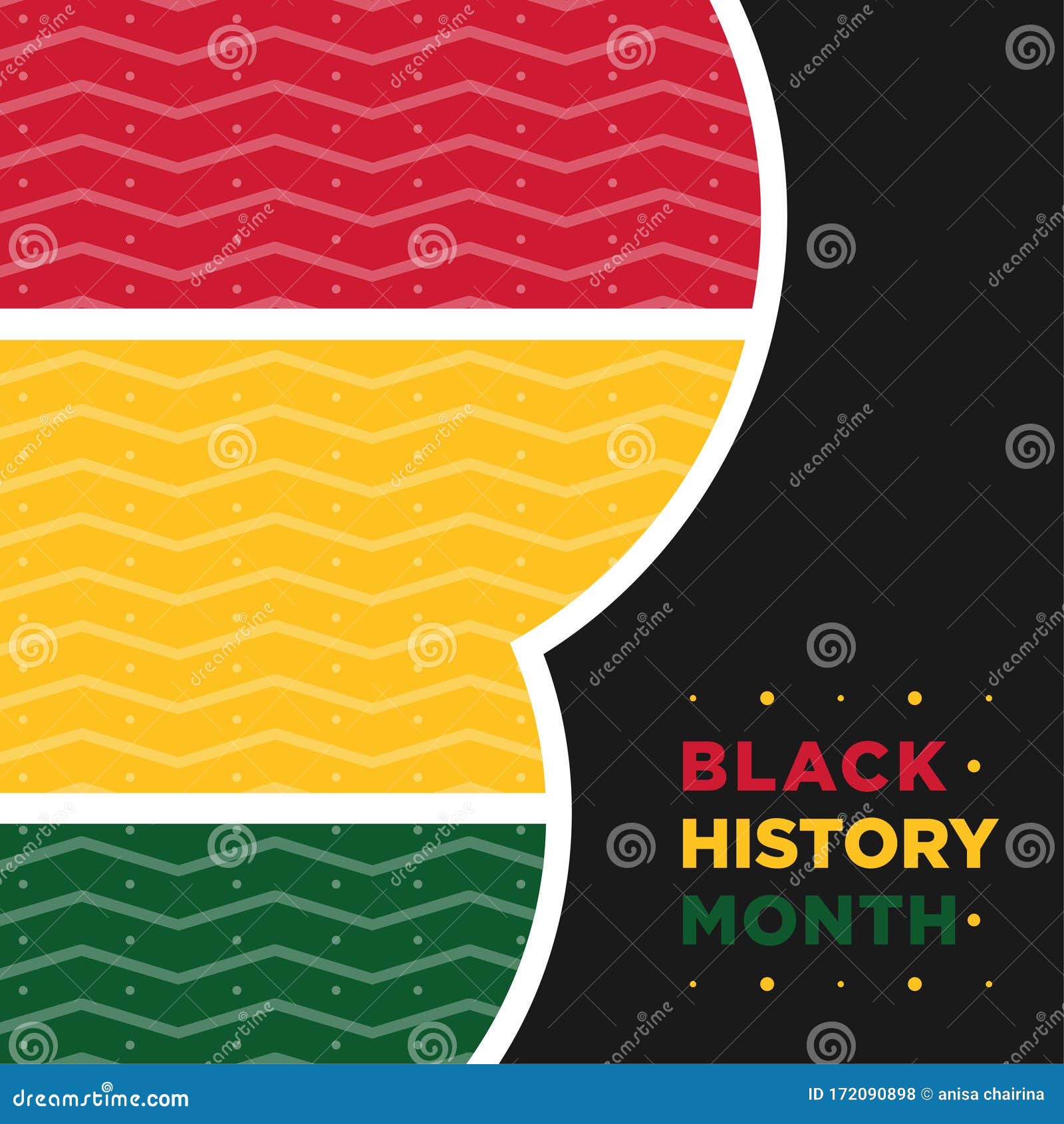 Black History Month Vector Design for Banner or Background Stock Vector ...