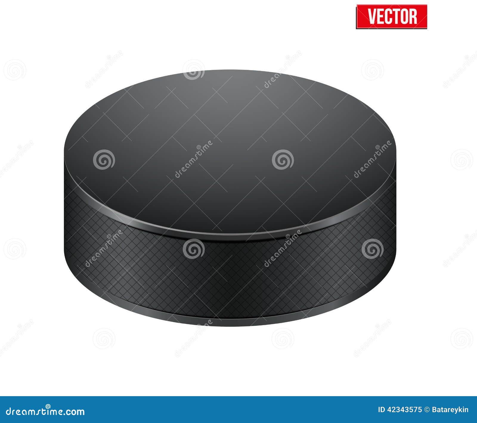 Ice Hockey Puck Outline Flat Icon On White Vector Illustration ...