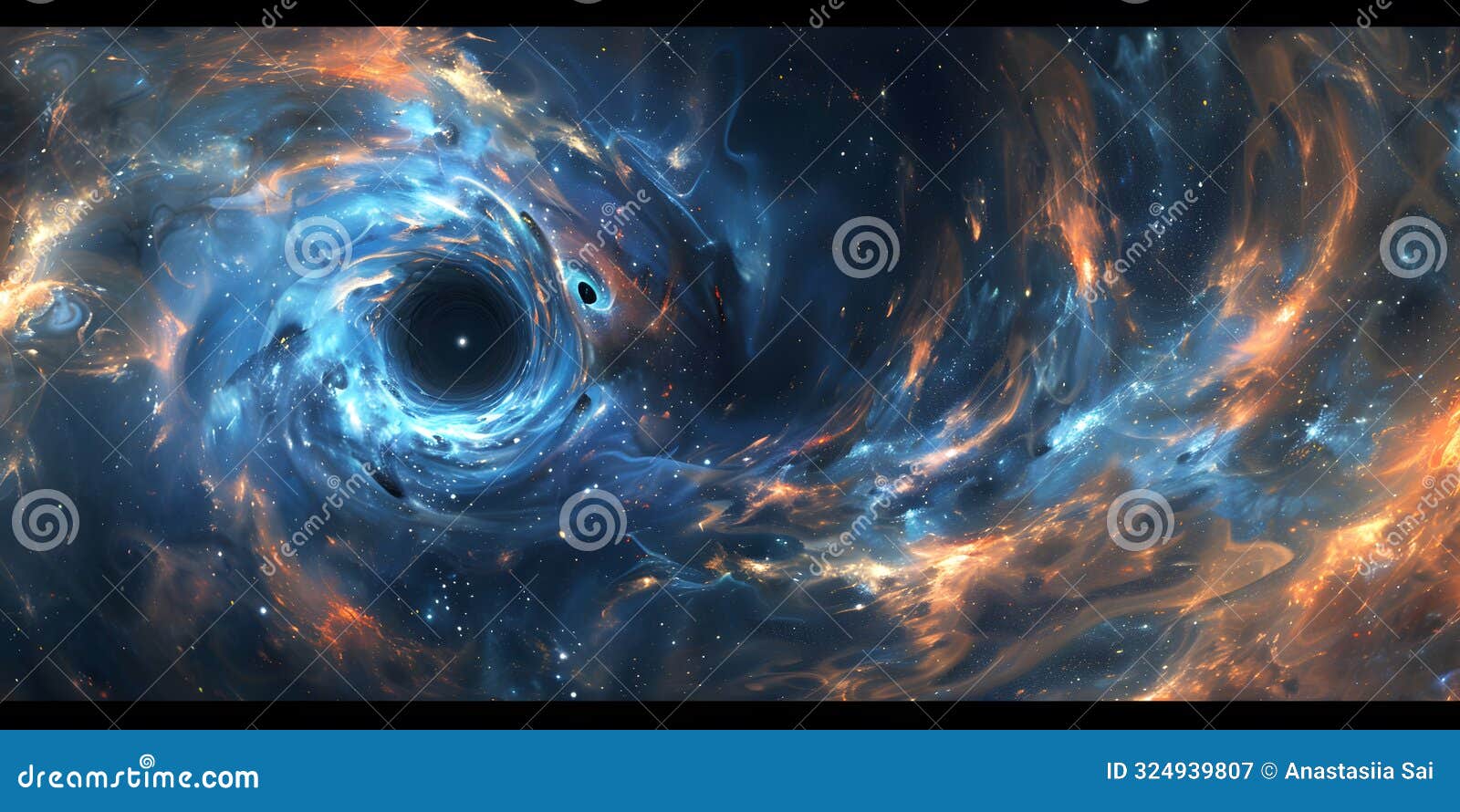 A Black Hole, an Abstract Background Stock Image - Image of eclipse ...