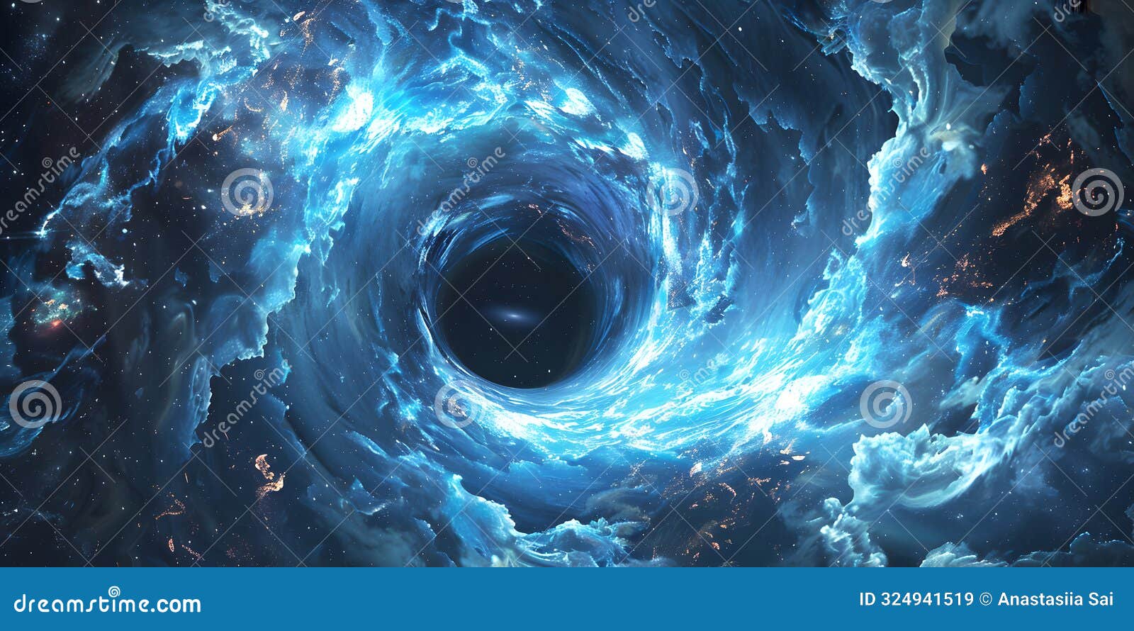 A Black Hole, an Abstract Background Stock Image - Image of deep, night ...