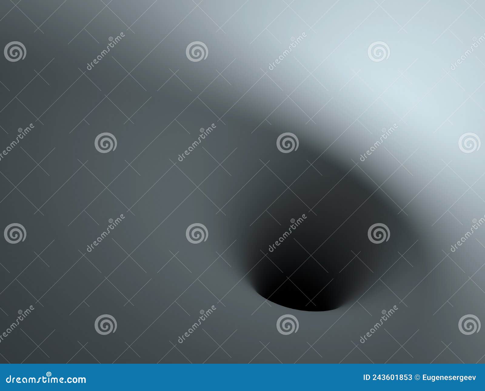 Black Hole, Abstract Blue Digital Background. 3d Stock Illustration ...