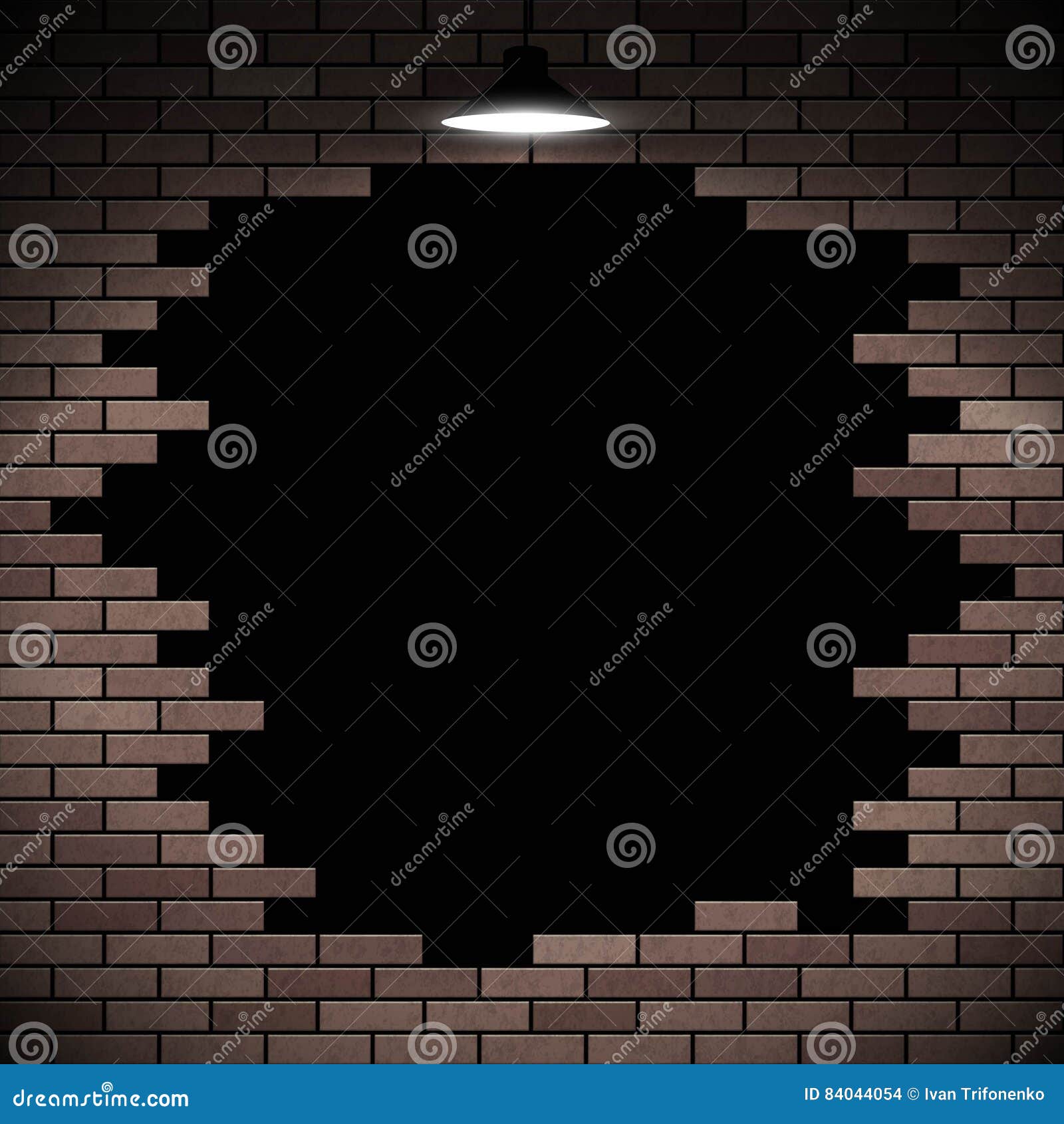 Hole In Brick Wall On Transparent Background Vector Illustration ...