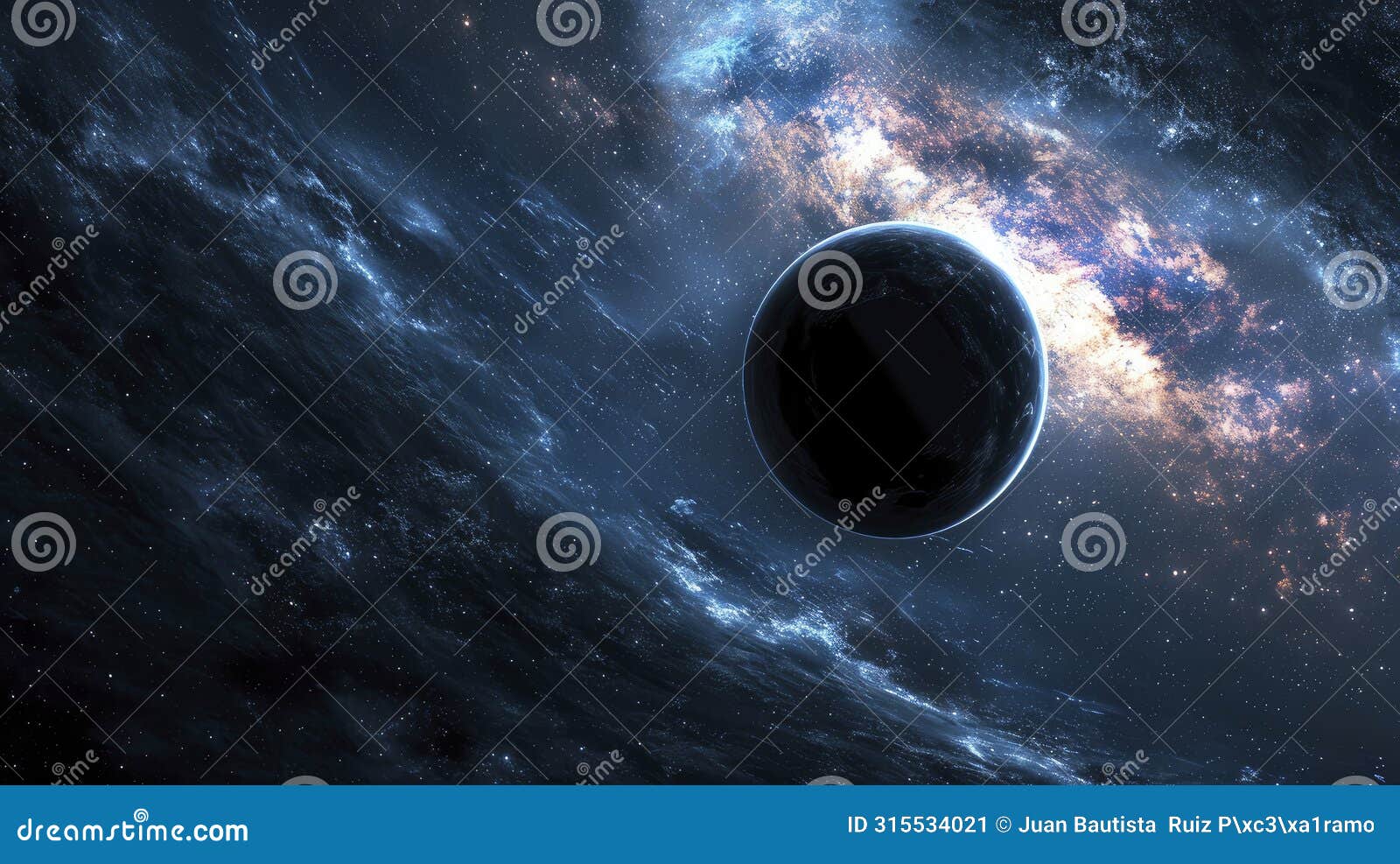 Black Hole Devouring Cosmic Material in Space. Stock Image - Image of ...