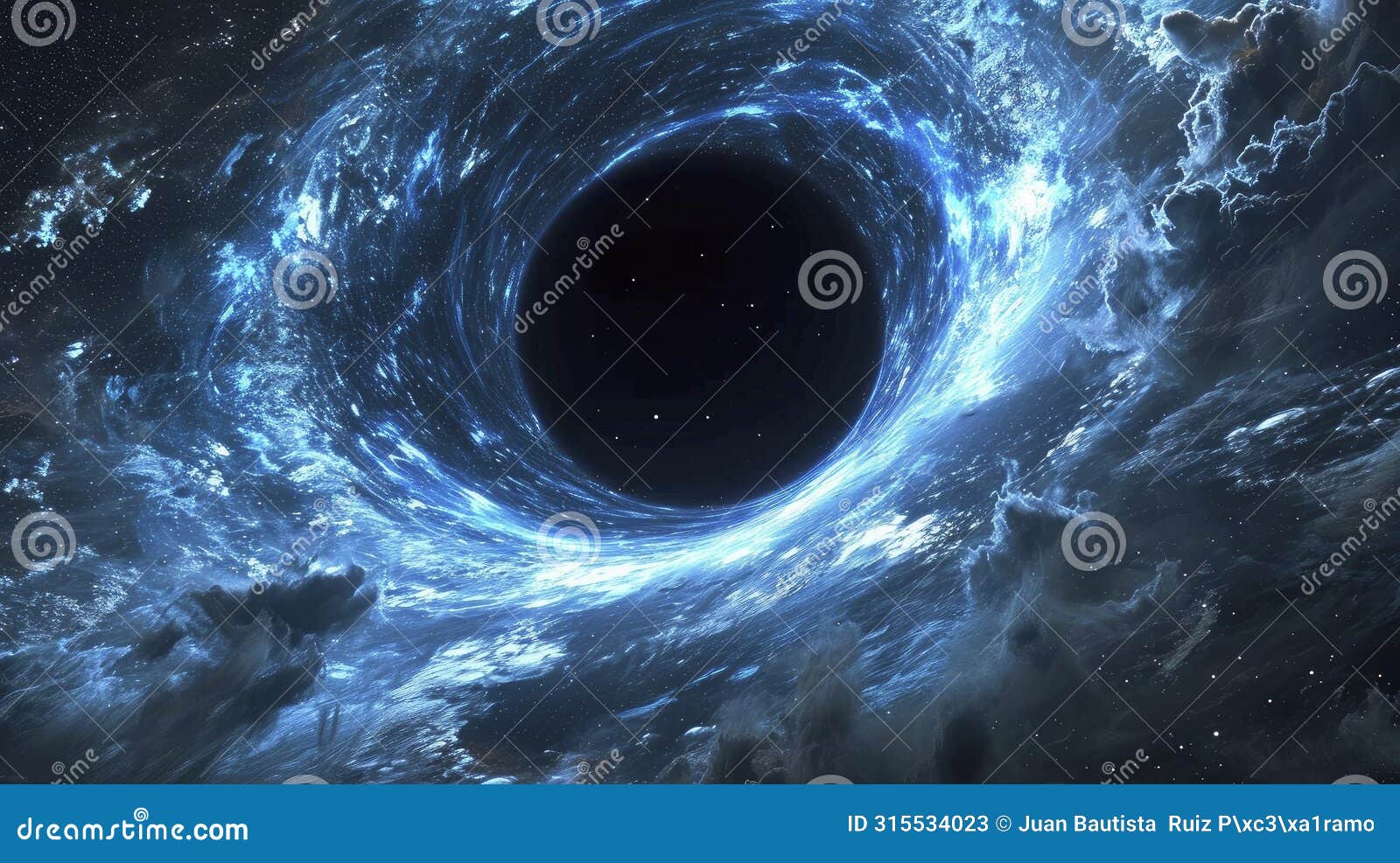 Black Hole Devouring Cosmic Material in Space. Stock Image - Image of ...
