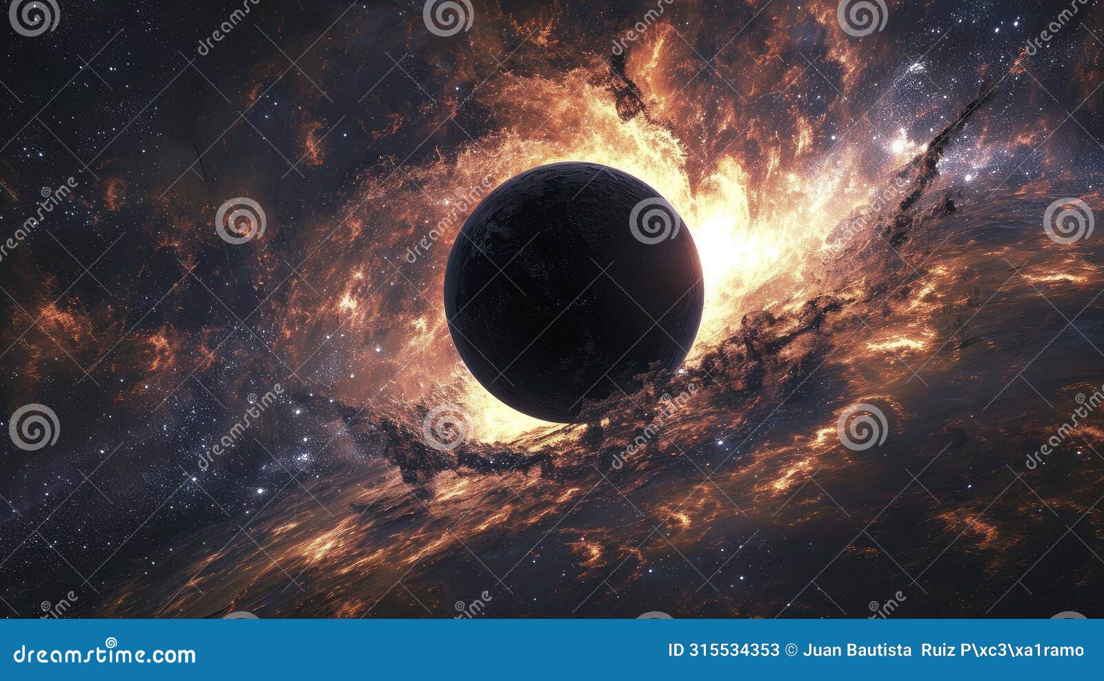 Black Hole Devouring Cosmic Material in Space. Stock Image - Image of ...