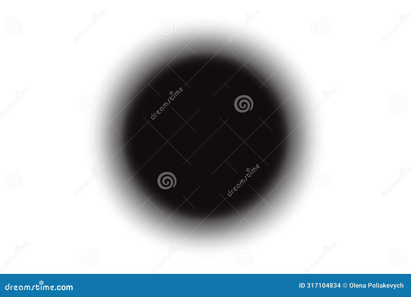 Black Hole Gradient on White. Light To Dark Transition. Circular Design ...