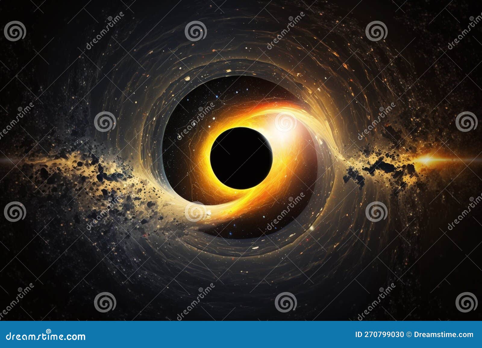 Gravitational Lens In Space Black And White Texture Royalty-Free Stock ...