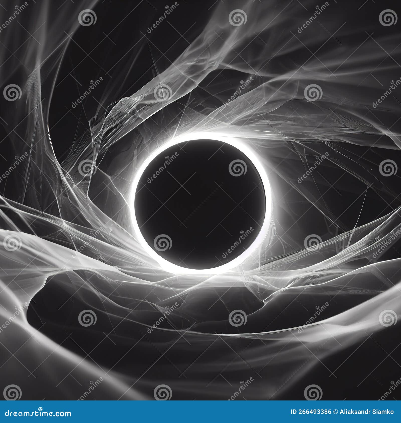Black Hole with Particles in Space Stock Illustration - Illustration of ...
