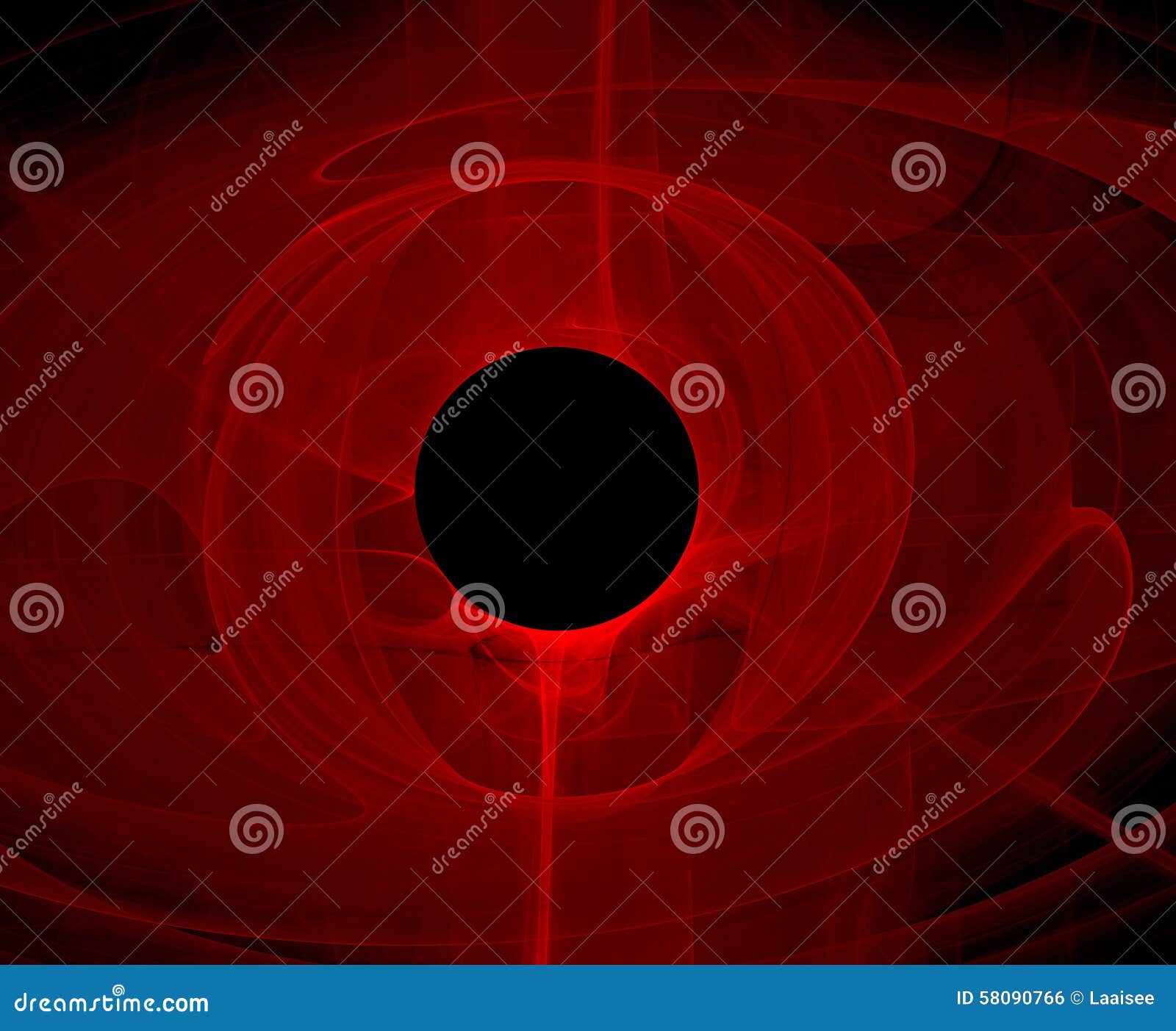 Black Hole in Red Space - Abstract Fractal Background Stock ...