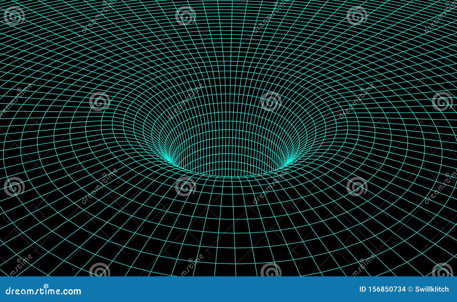 Black Hole Scheme with Gravity Grid As Scientific Abstract Background Stock Vector ...