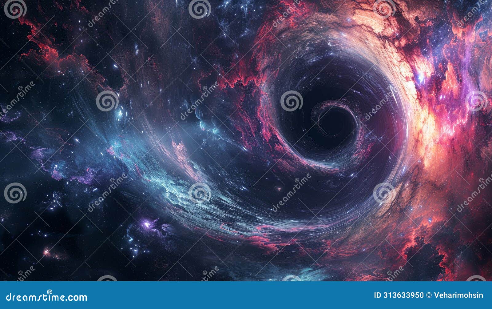 Black Hole and Space Background Deep Space. Stock Illustration ...