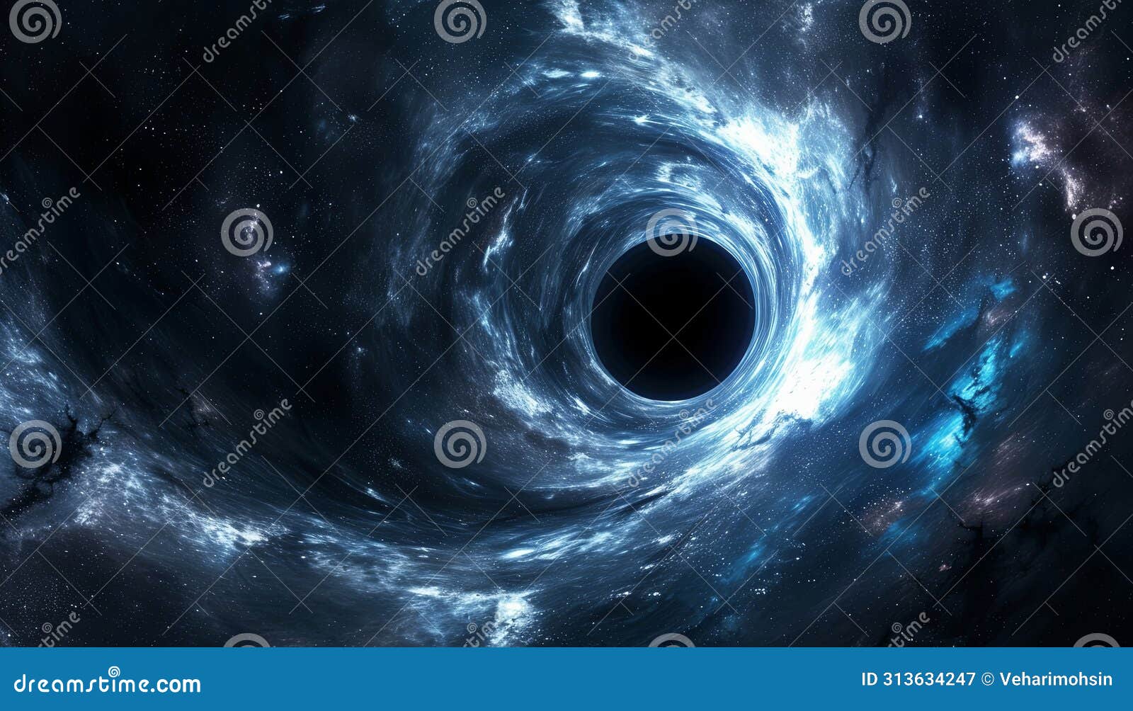 Black Hole and Space Background Deep Space. Stock Illustration ...