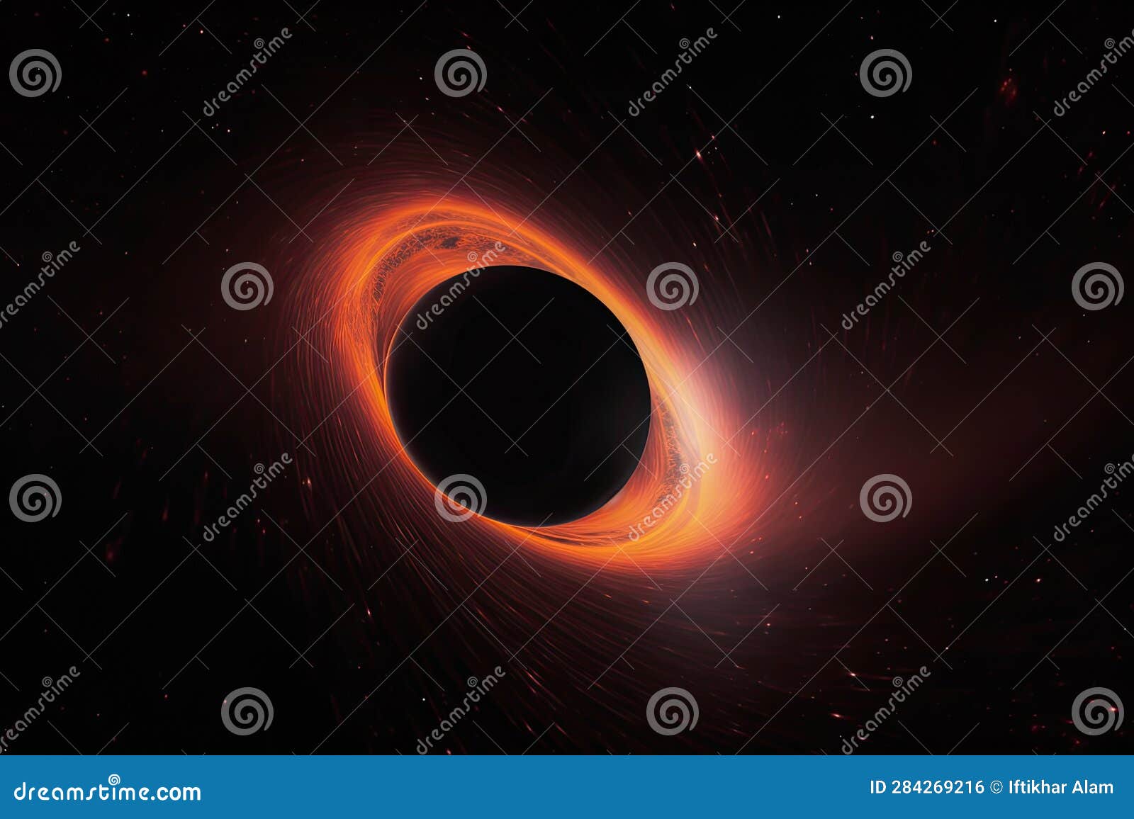 Black Hole In Space, Computer Generated Abstract Background, 3D ...