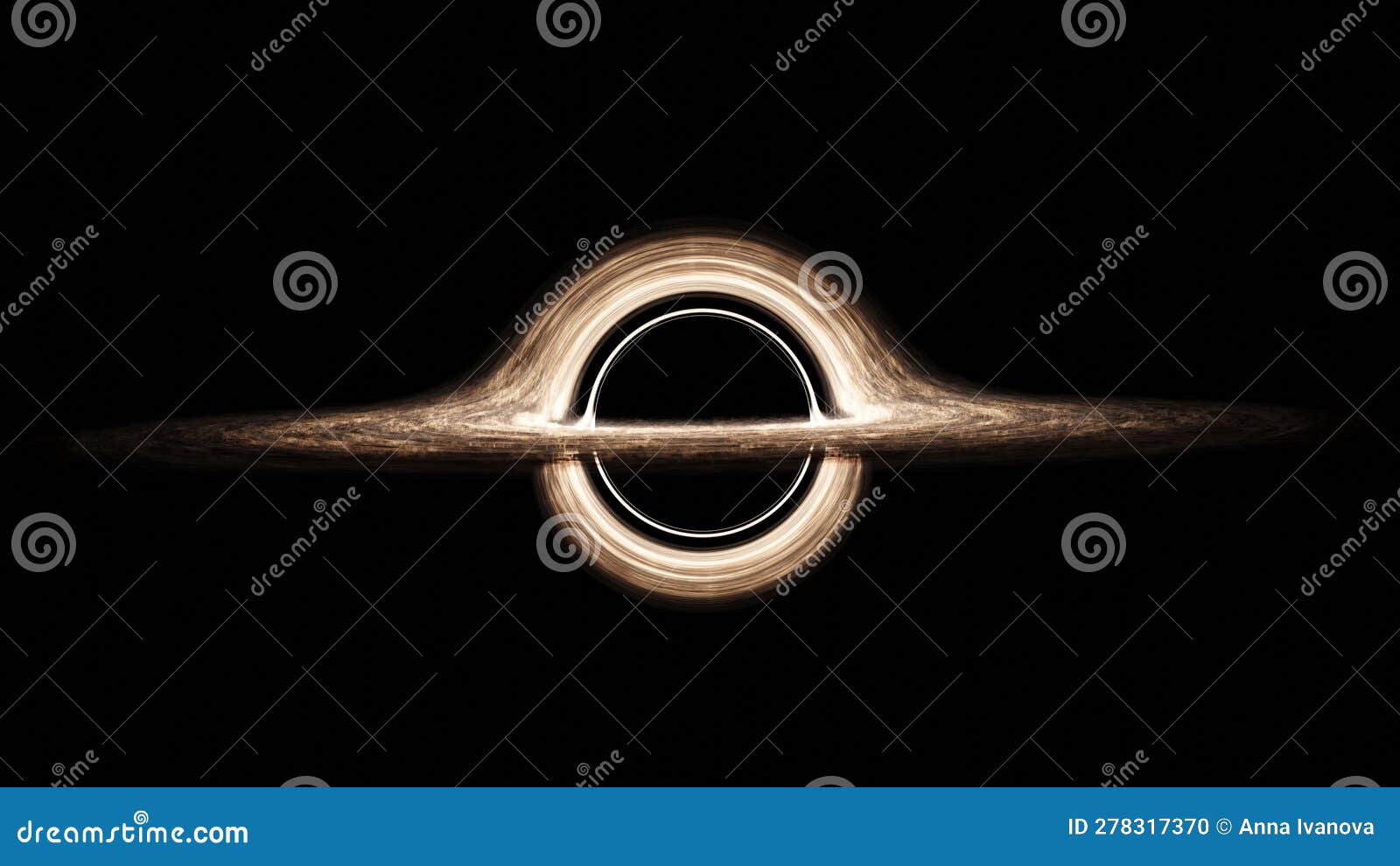 Black Hole in Space Devouring Space and Black Matter. Interstellar ...