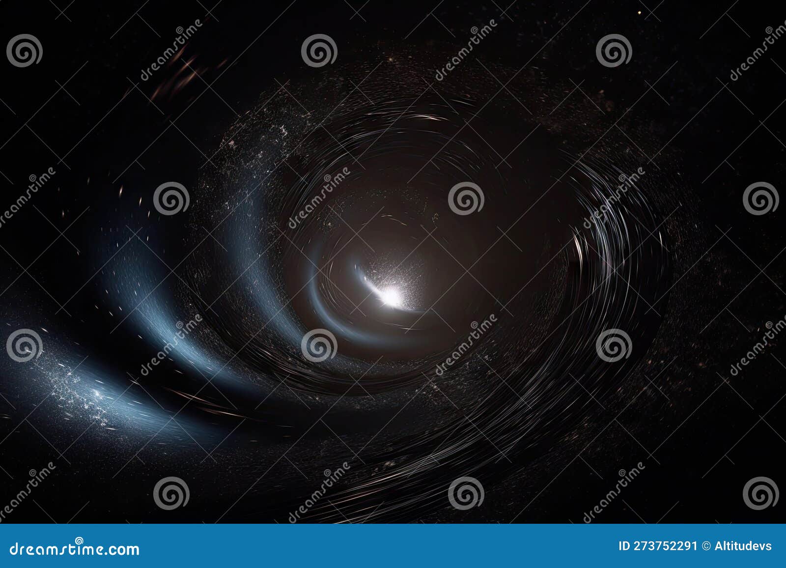 Black Hole, Surrounded by Swirl of Celestial Objects and Light, Taken ...
