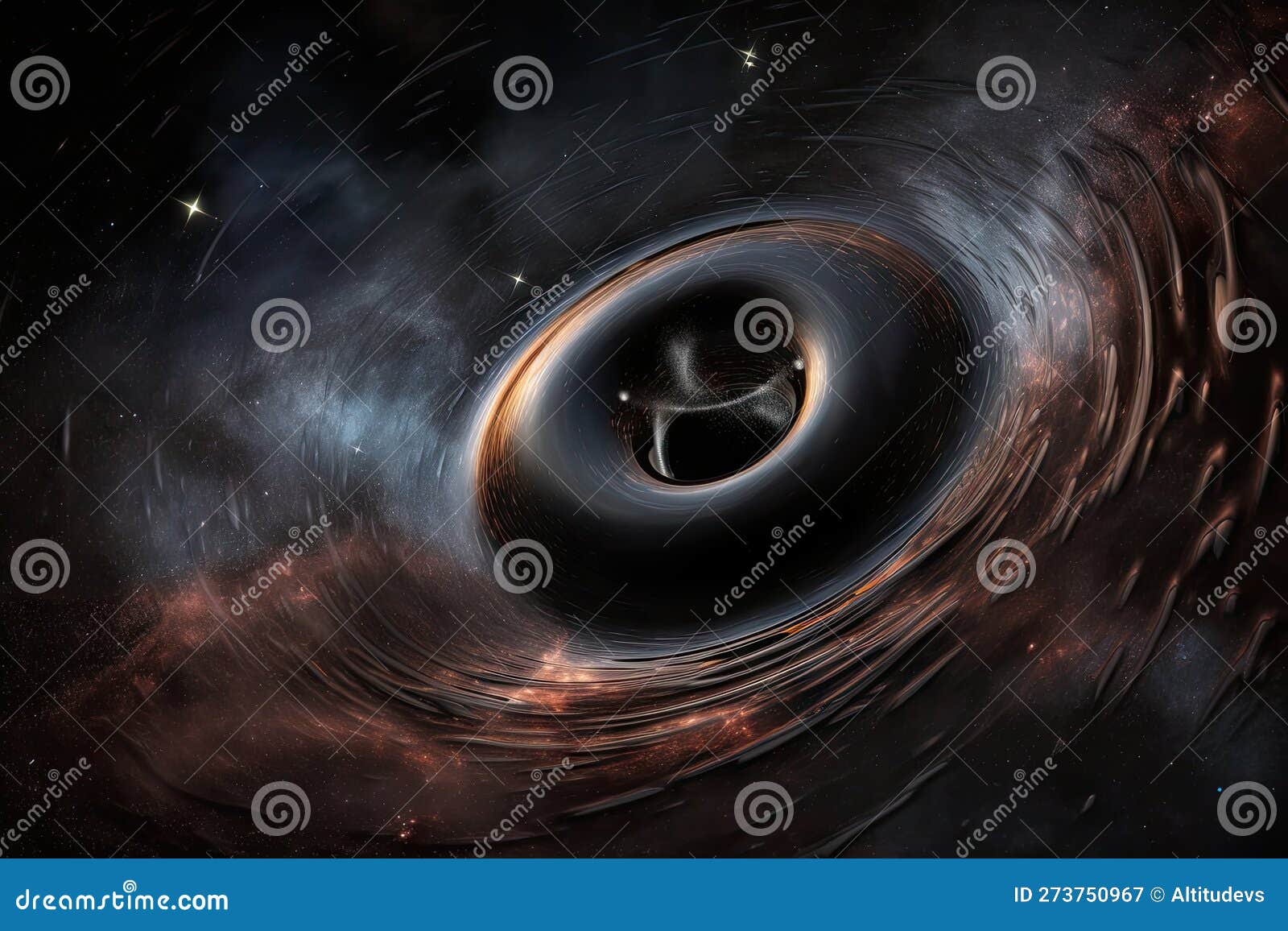 Black Hole Surrounded by Swirling Accretion Disk, with Matter Being ...