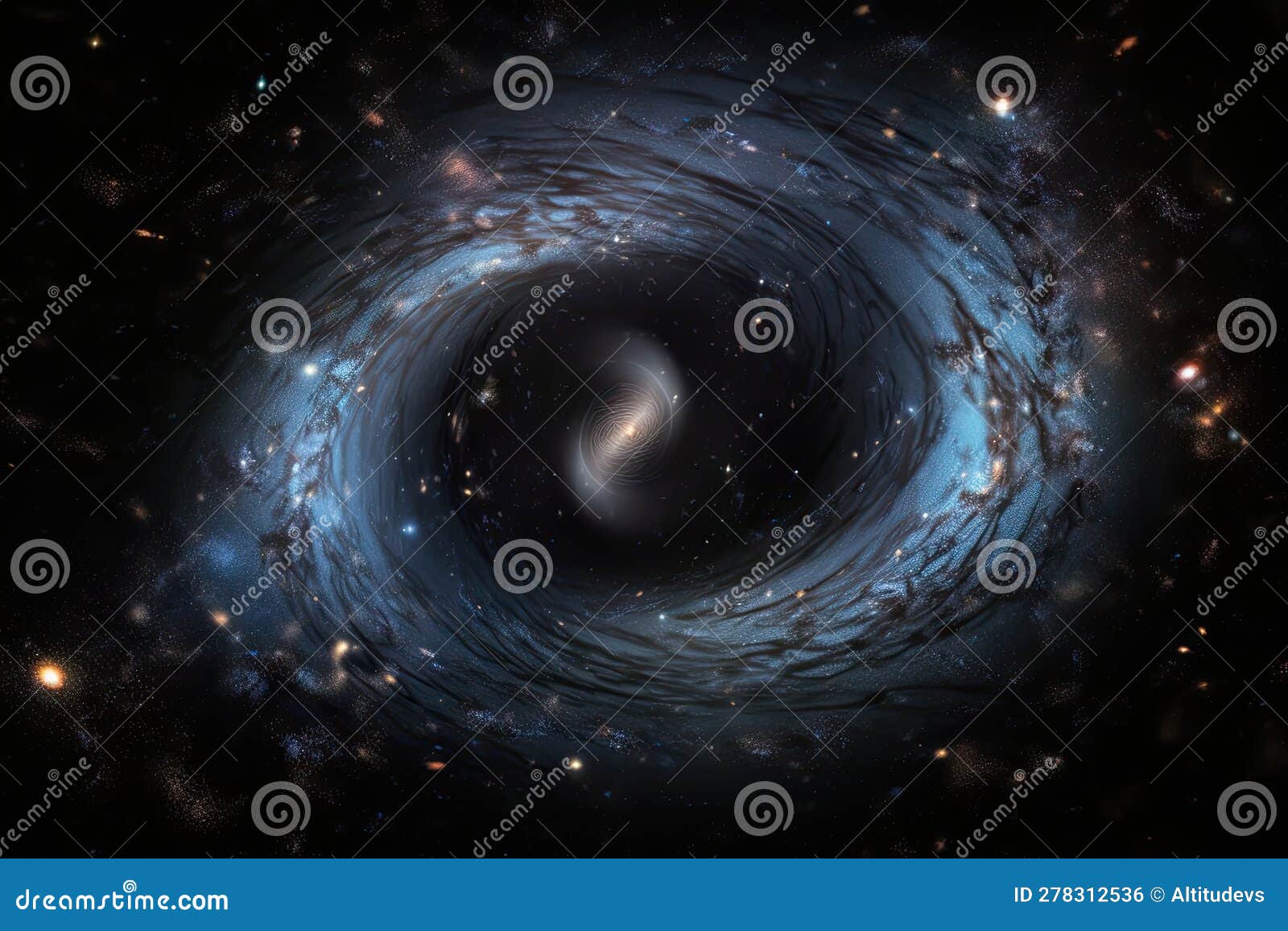 Black Hole with Swirling Accretion Disk, Surrounded by Stars and ...