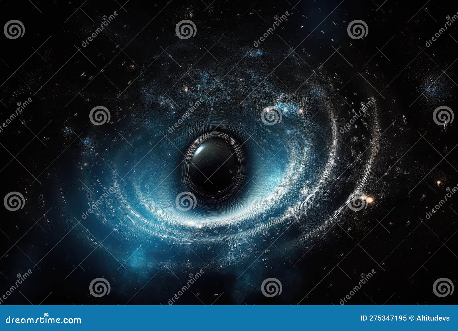 Black Hole with Swirling Accretion Disk, Surrounded by Stars and ...
