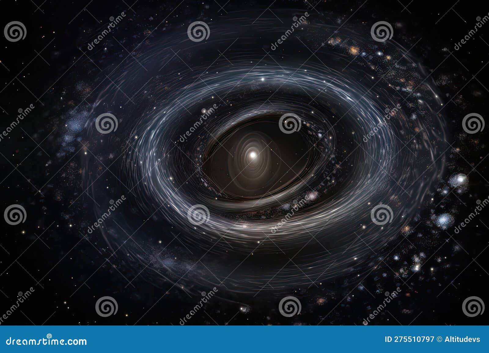 Black Hole with Swirling Accretion Disk, Surrounded by Stars and ...