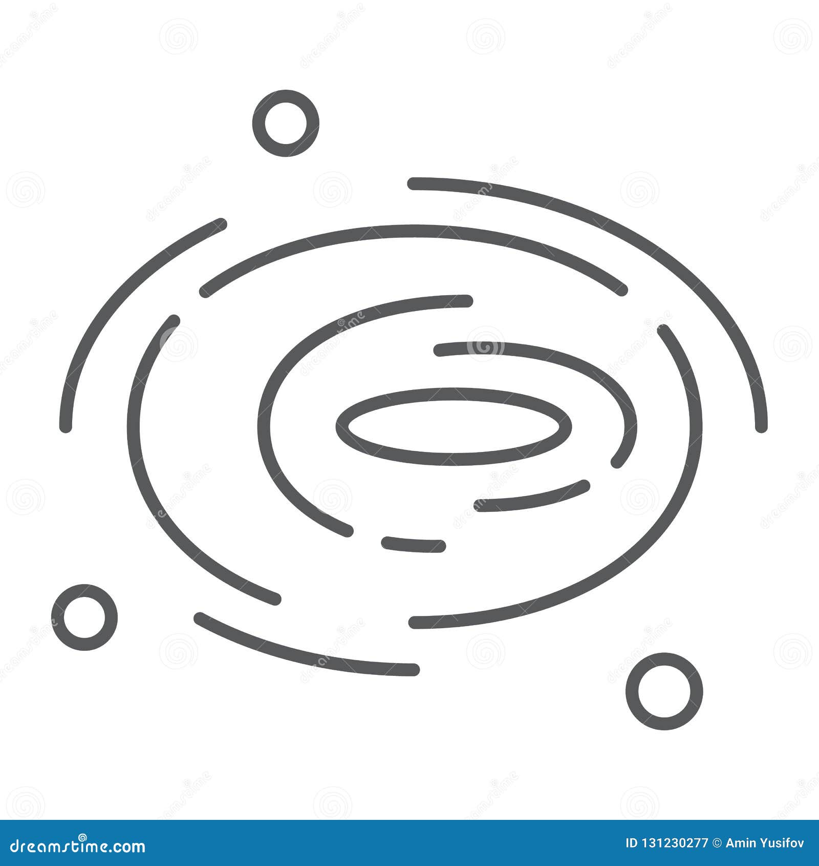 Black Hole Thin Line Icon, Cosmos and Space, Galaxy Sign, Vector ...