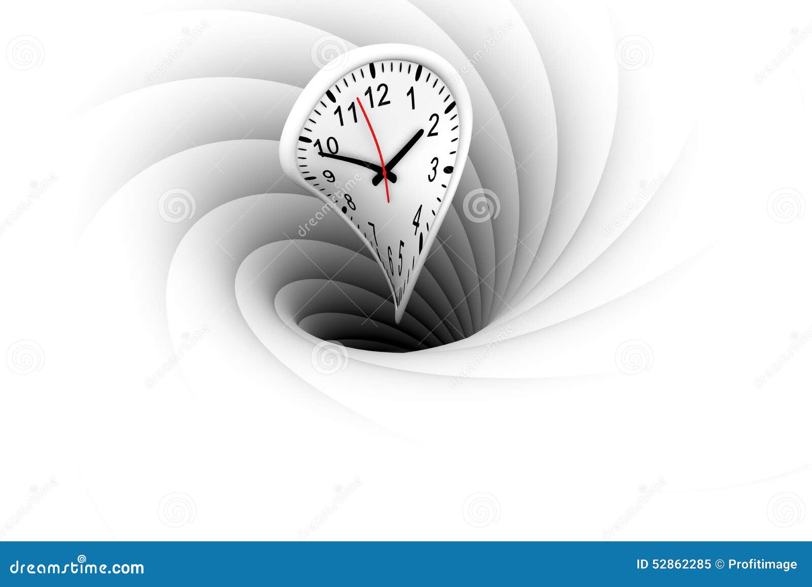 A Black Hole Warps and Absorbs the Time Stock Illustration ...