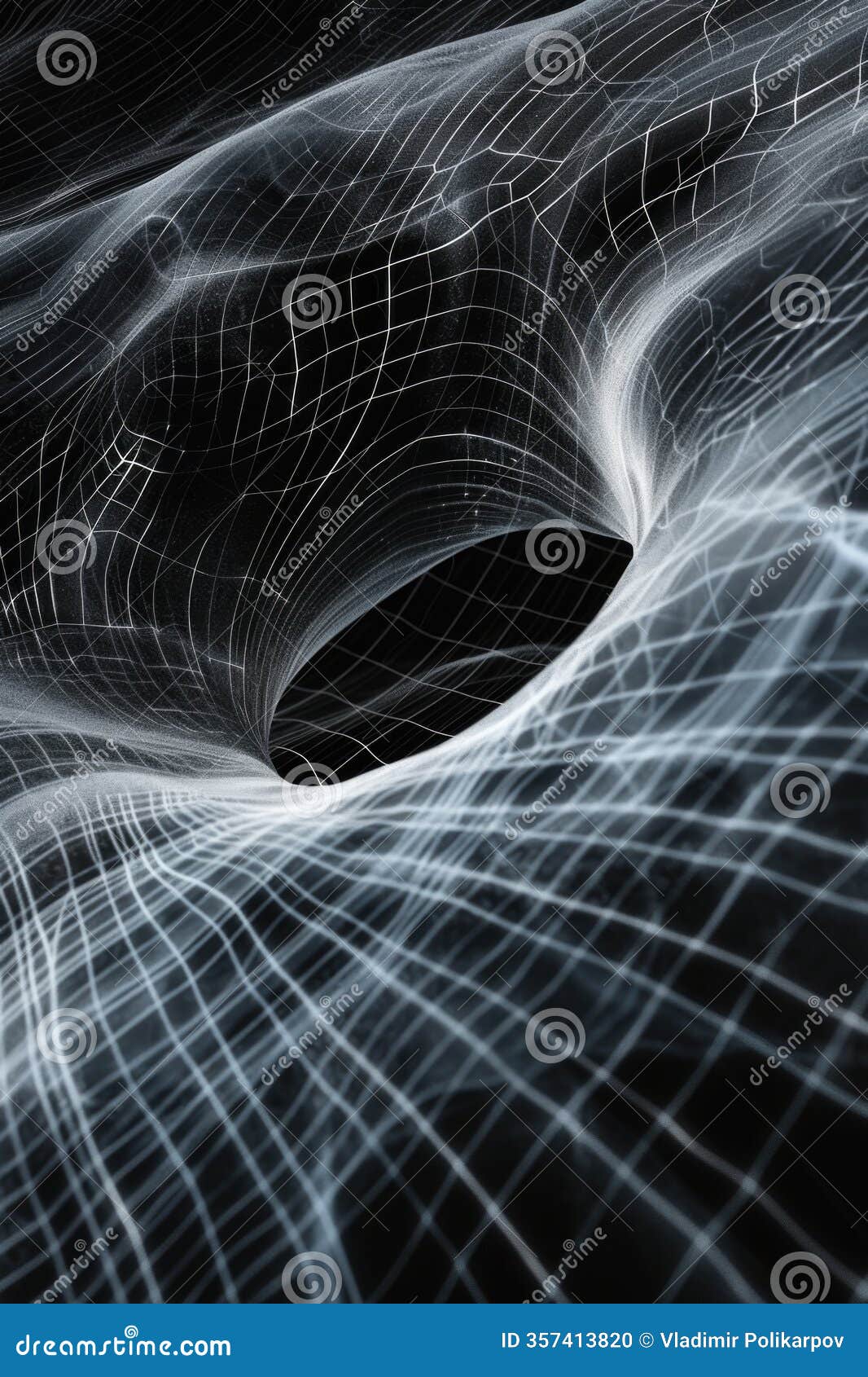 A Black Hole with White Lines Emerging from Its Surface, Ideal for ...