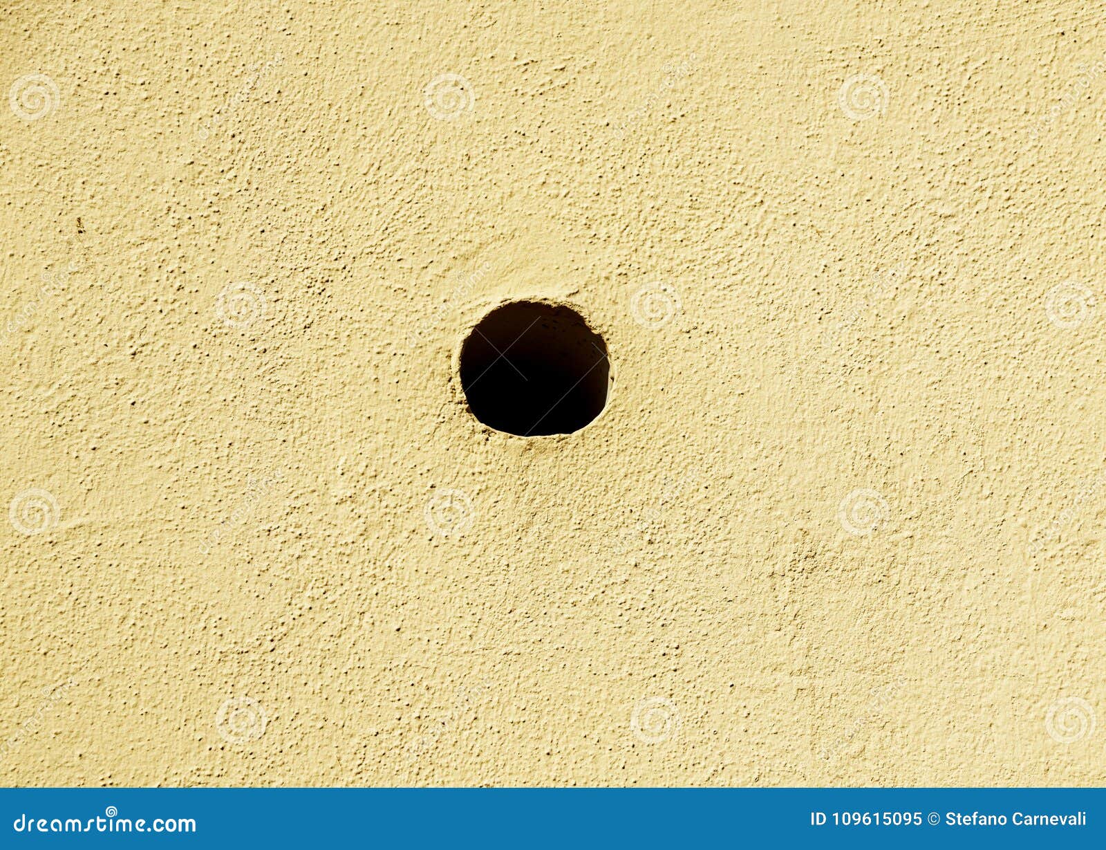 Black Hole in in White Wall As a Background Stock Image - Image of torn ...