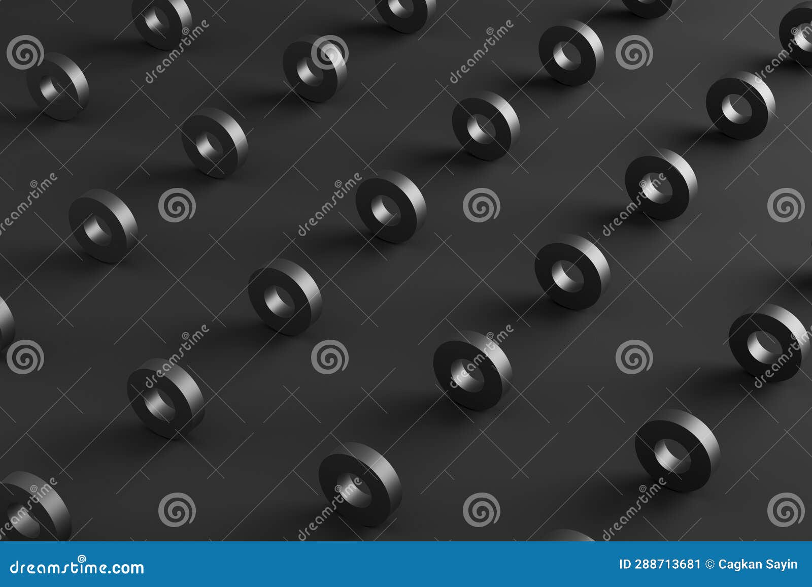 Black Hollow Cylinders Dark Background Stock Illustration ...
