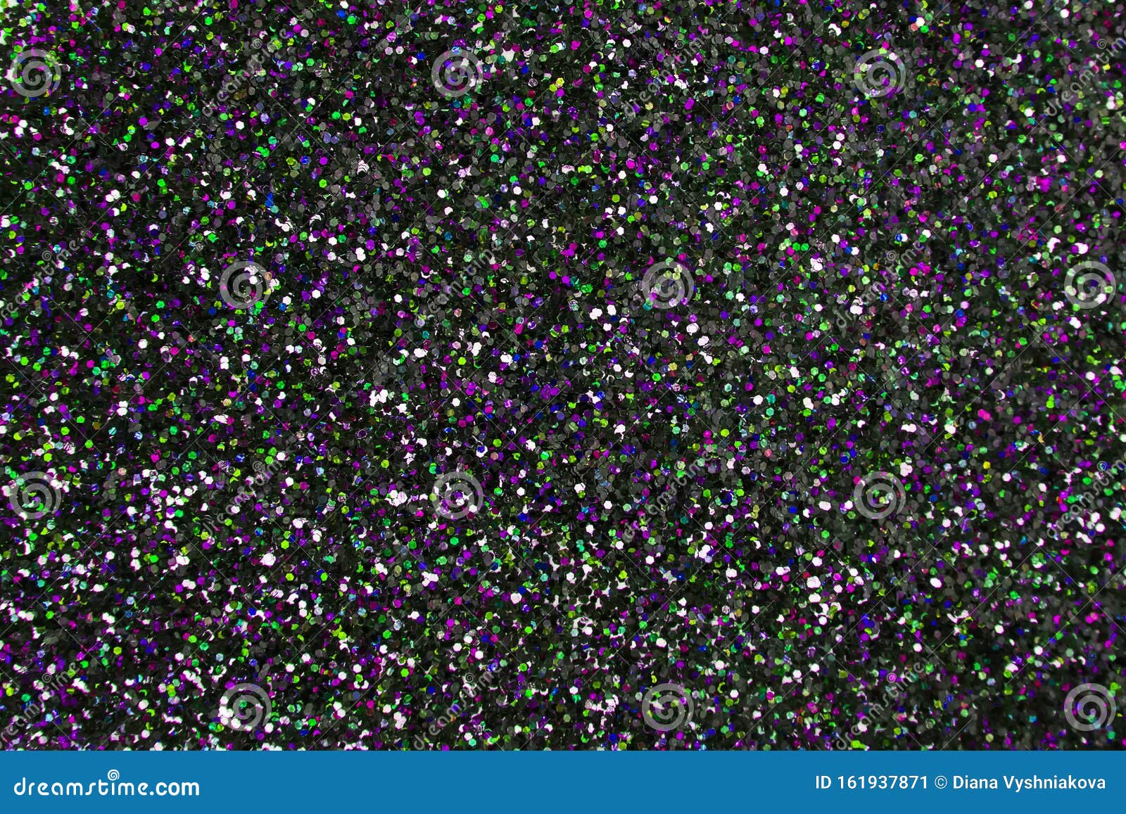 Black Holographic Glitter Background. Stock Illustration - Illustration ...