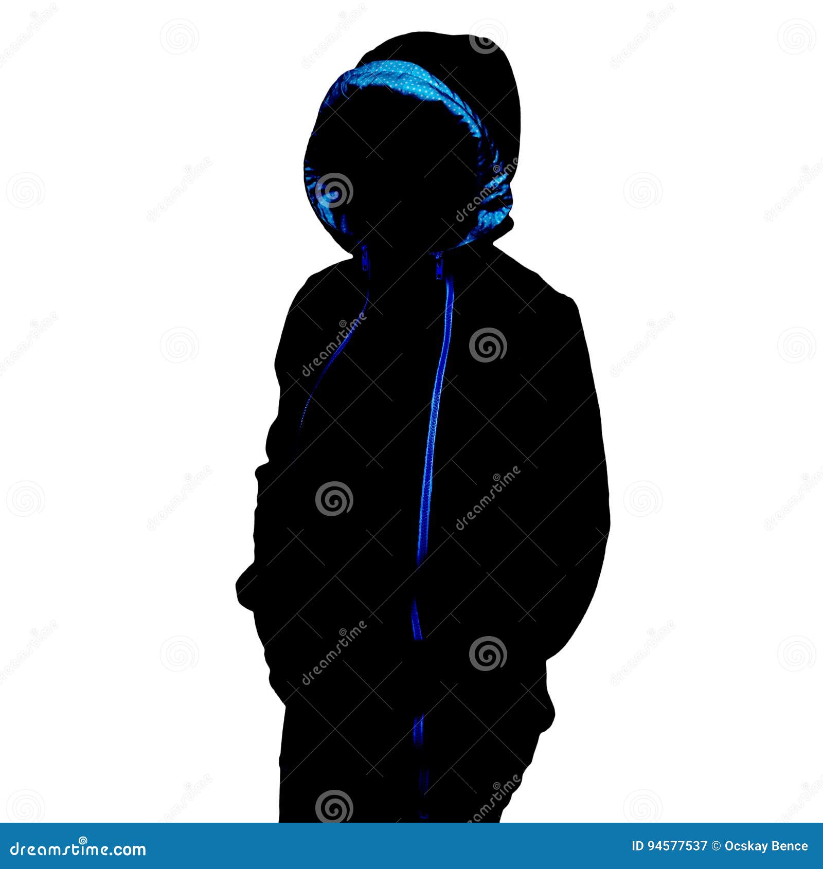 Black hooded jacket stock image. Image of fashion, background - 94577537