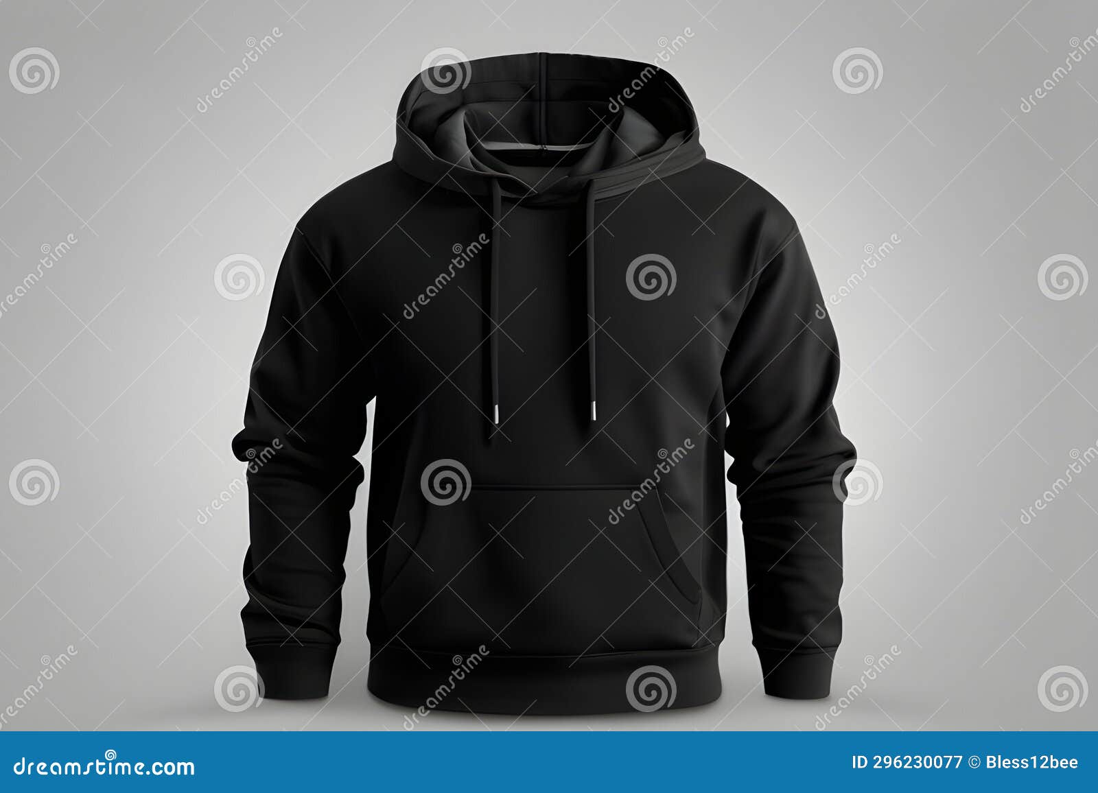 Black Hoodie Design Mock-up Stock Illustration - Illustration of brown ...