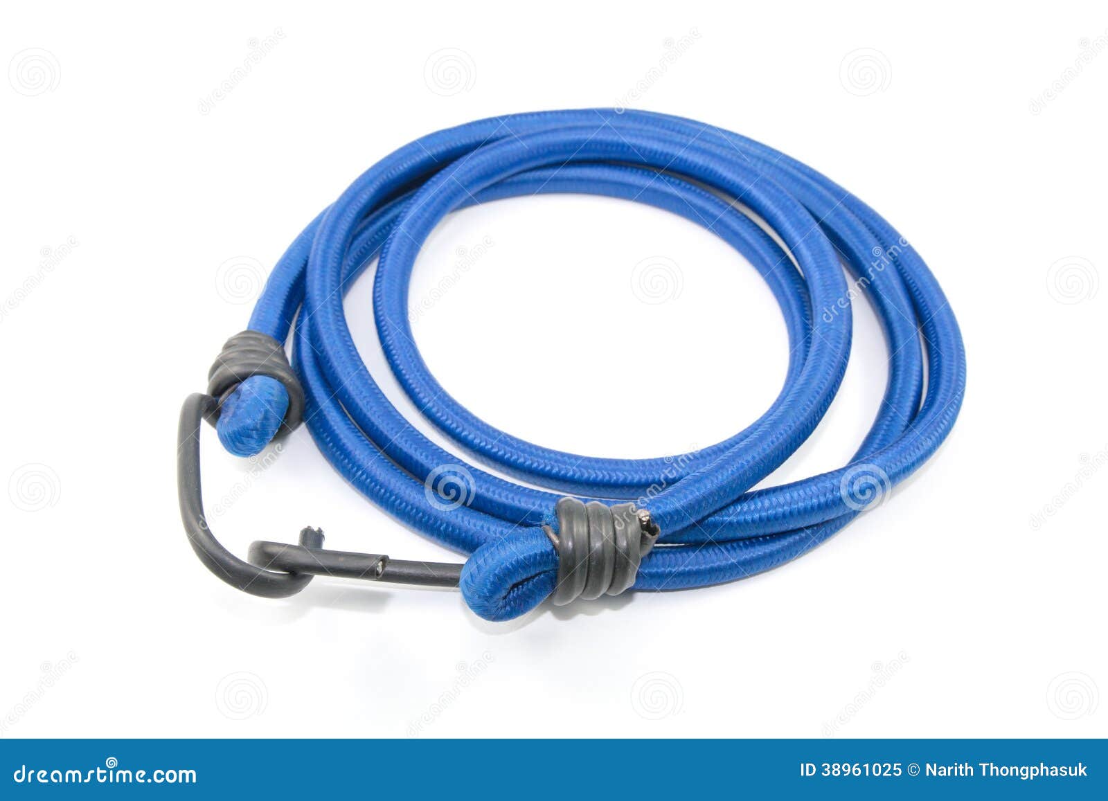 Black Hook with Elastic Rope Stock Image - Image of flexible, bungee ...