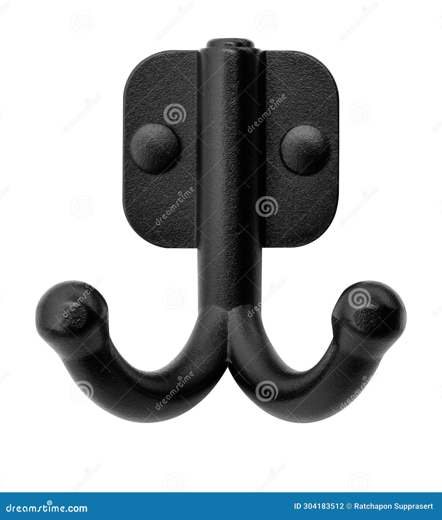 Black Hook Hanger Isolated on White Background with Clipping Path Stock ...