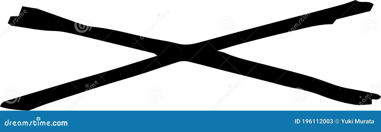 Black Horizontal Cross Mark Stock Vector - Illustration of rejected ...